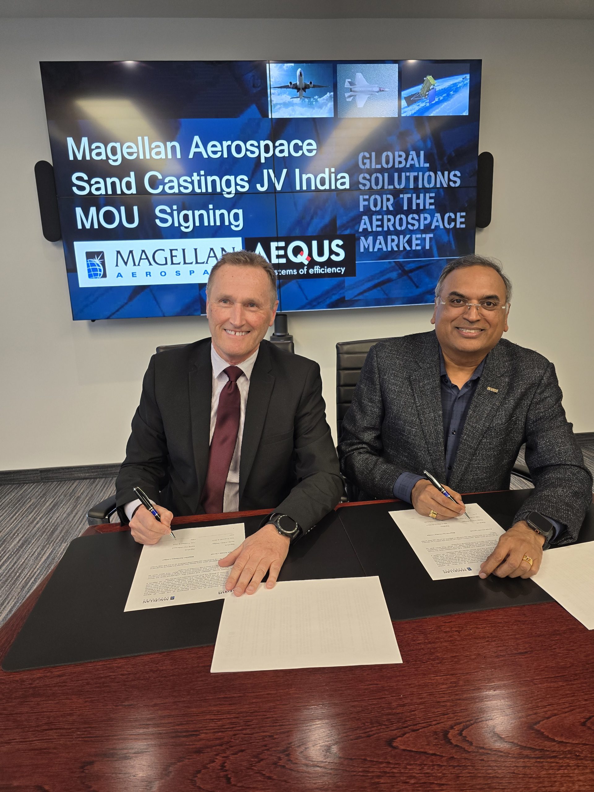MAGELLAN AEROSPACE PARTNERS WITH AEQUS PRIVATE LIMITED TO EXPLORE SETTING UP A SAND CASTING ...